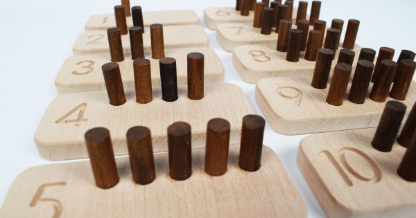 Wooden Number Sticks (Montessori - Natural) - Educational Toy